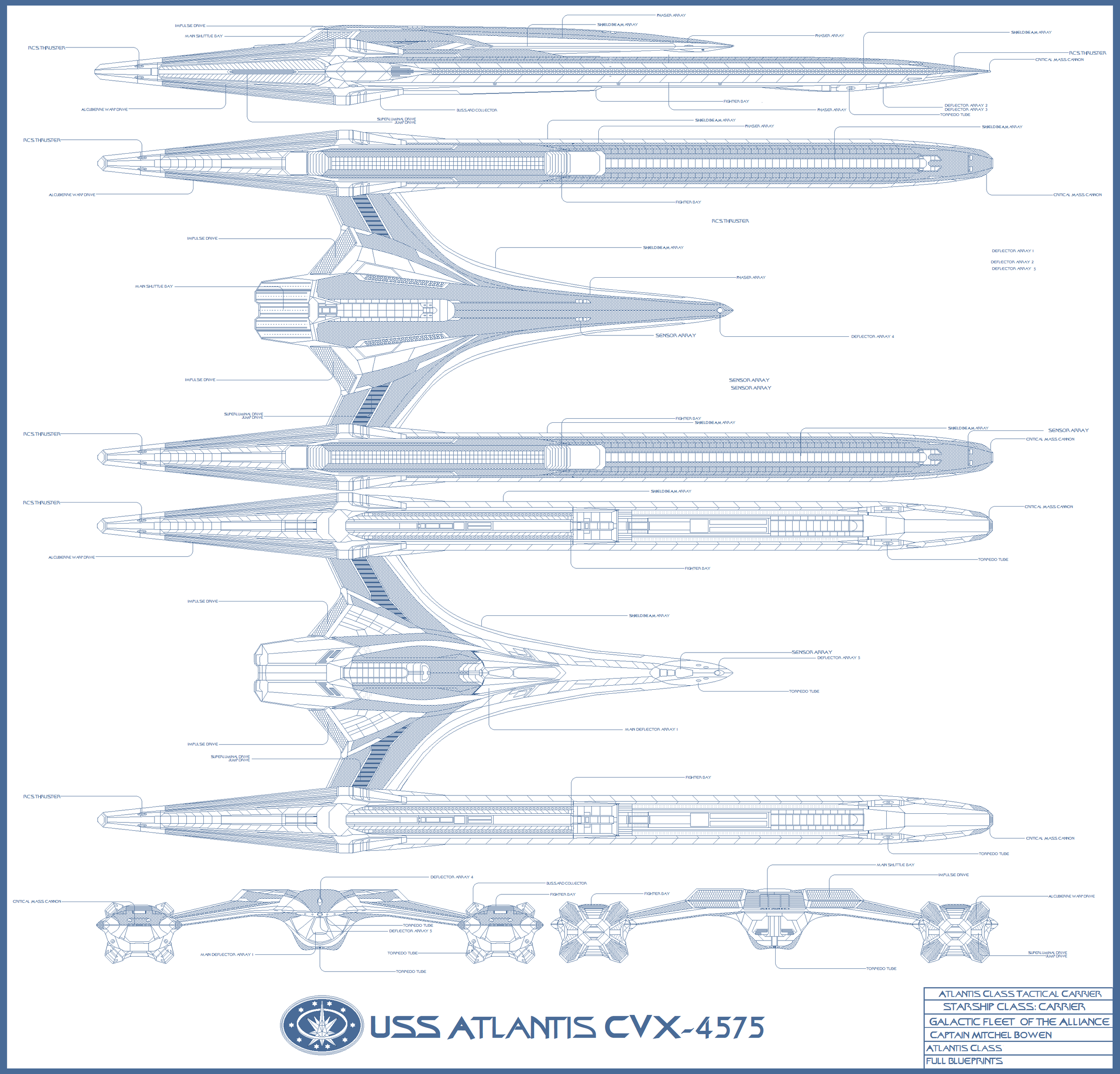 USS Atlantis CVX-4575 blueprint 2 with layout by bagera3005 on DeviantArt
