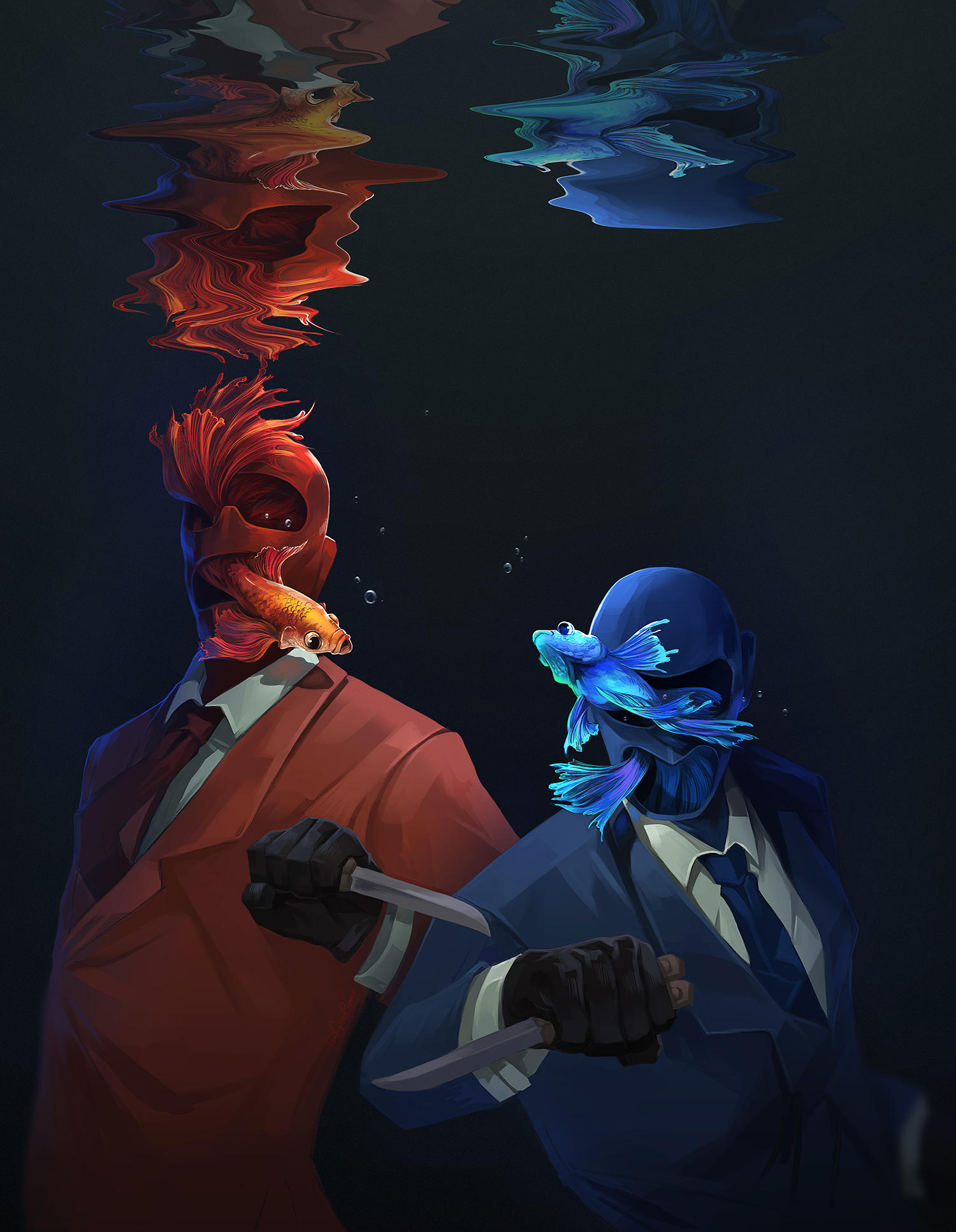 TF2 spy Betta splendens by biggreenpepper on DeviantArt