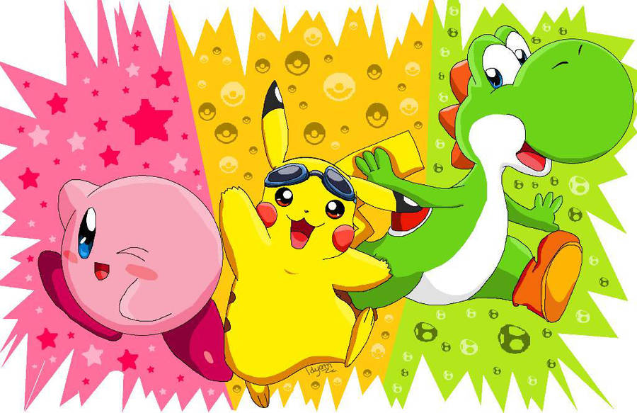 Kirby , Pikachu and Yoshi Remake by idyam on DeviantArt