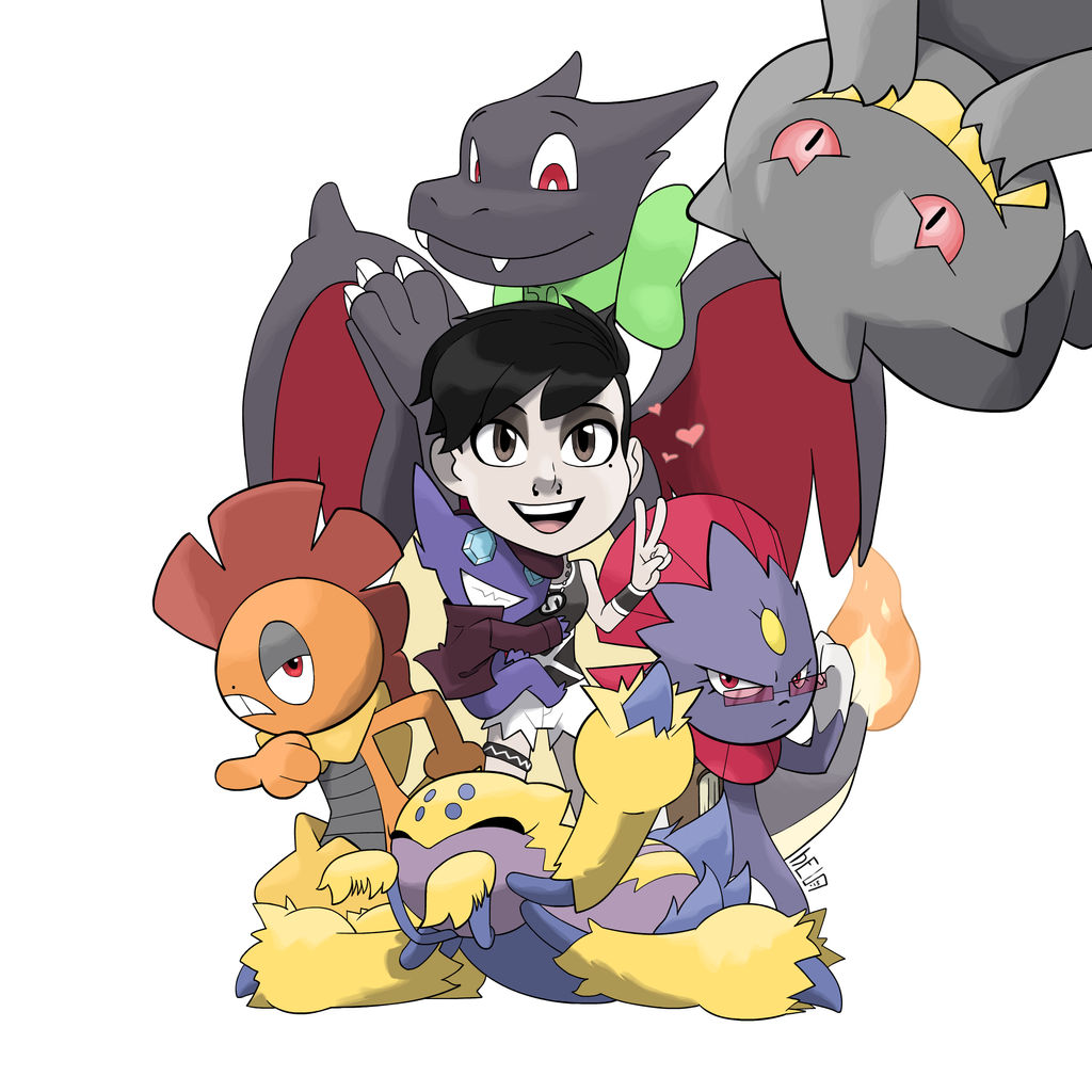 Commission - Poke Trainer + Dunsparce and Vaporeon by seto on DeviantArt