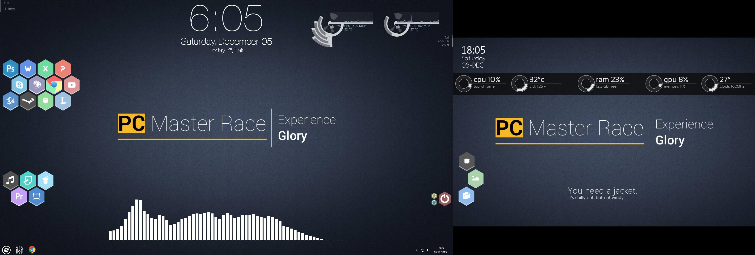 Clean dual monitor PCMR Rainmeter Theme by DevilRev on DeviantArt Clean dual monitor PCMR Rainmeter Theme by DevilRev on DeviantArt