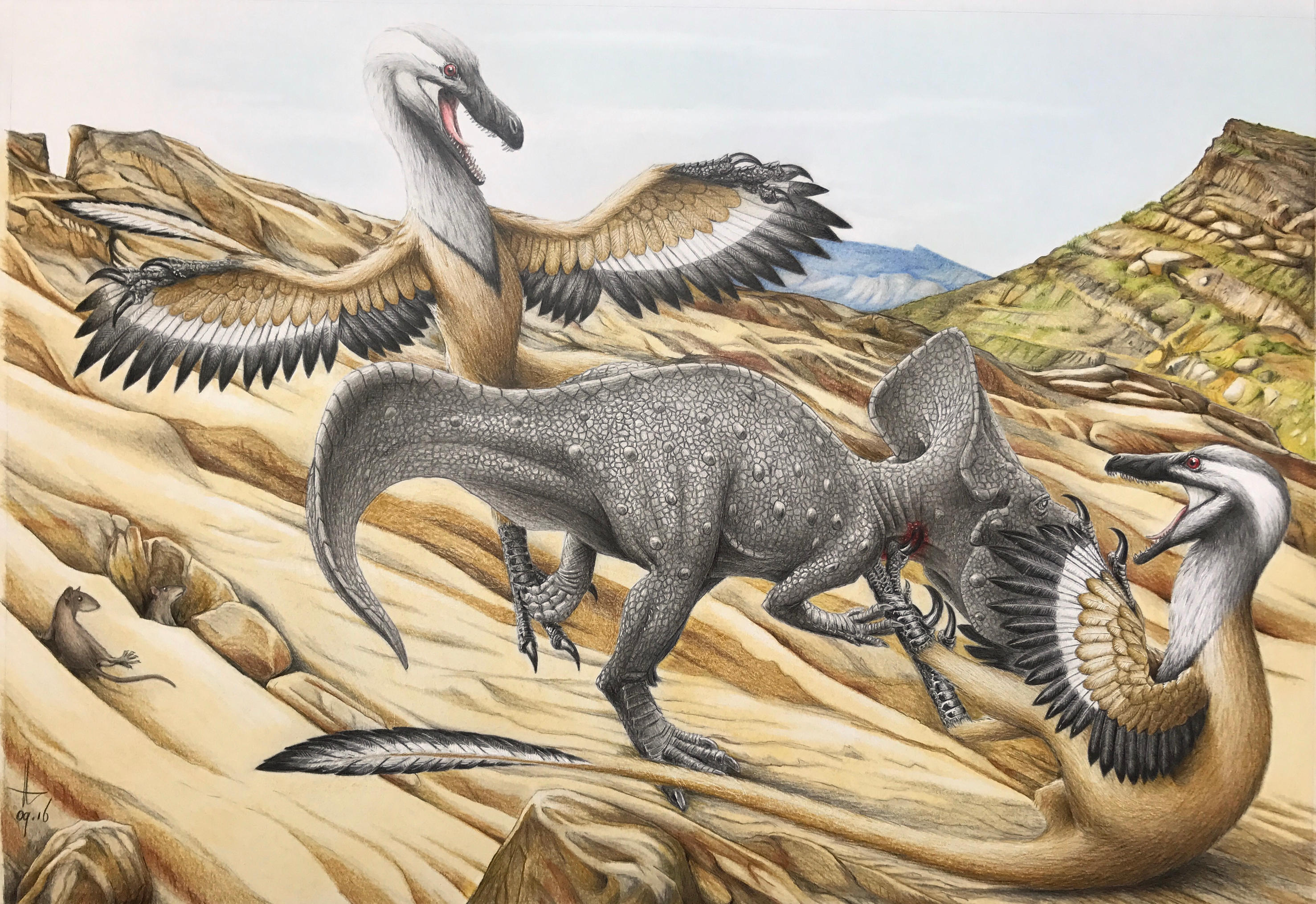 Protoceratops And Velociraptor By Ravepaleoart On Deviantart
