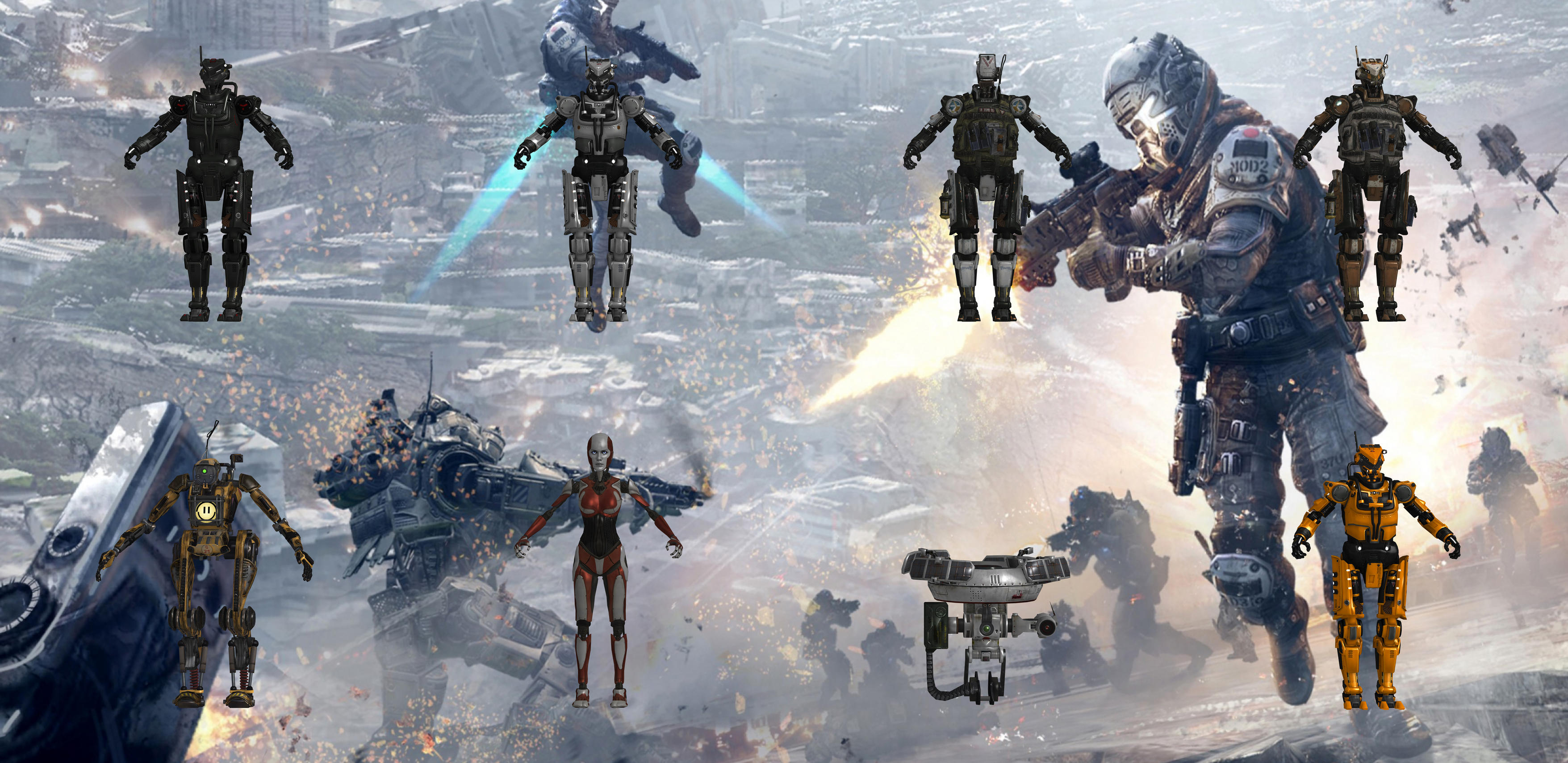 Set of robots from Titanfall for XPS by Melllin on DeviantArt