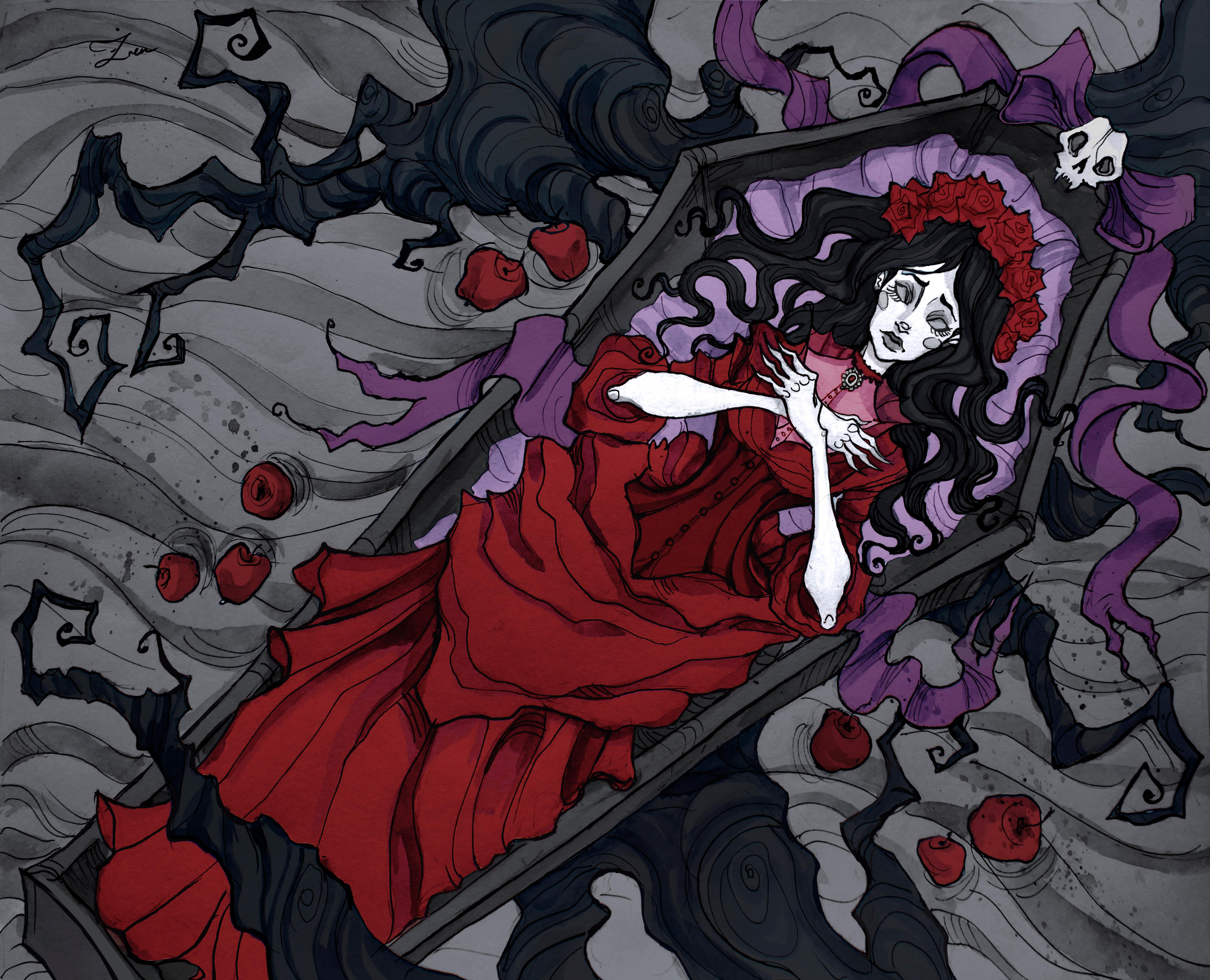 'Dead Snow White' by Ksenia Svincova, AKA IrenHorrors : DarkGothicArt