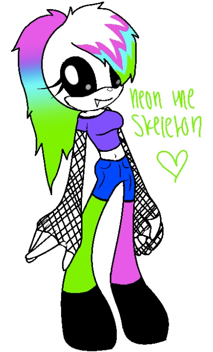 Undertale OC - Neon the Skeleton by TheOnlyNekoSenpai on DeviantArt