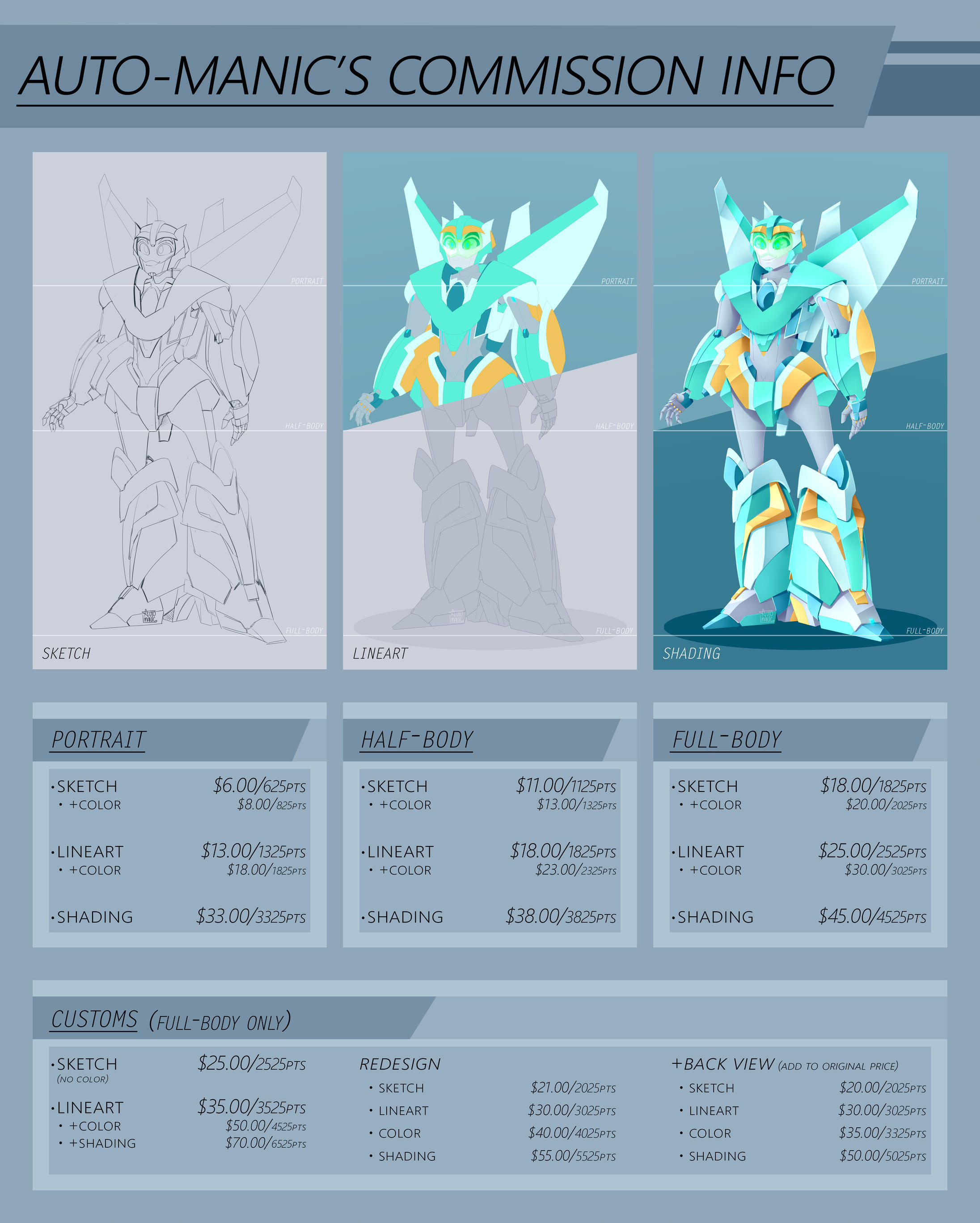 Commission Info 2018 [ON HOLD/HIATUS] by auto-manic on DeviantArt