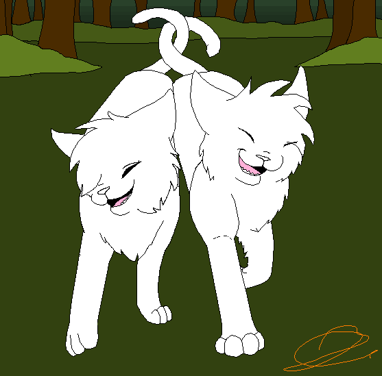 Warriors Cat Couple Lineart by Fire-J on DeviantArt