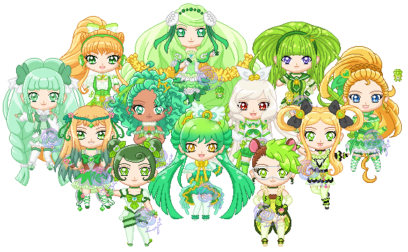 ChibiP: Precure Fantasy Green by SugarRoseDoll on DeviantArt