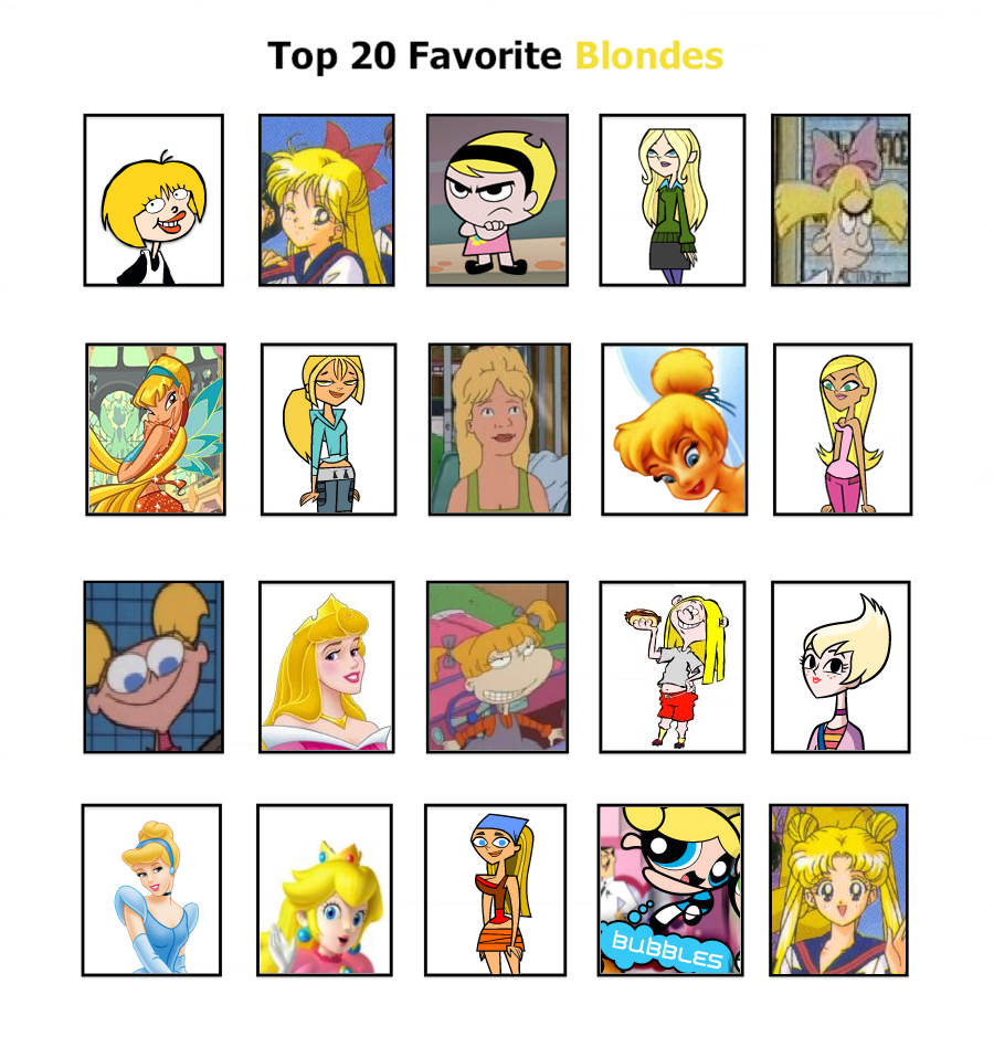 Top 20 Favorite Blondes Redux V2 by SissyCat94 on DeviantArt