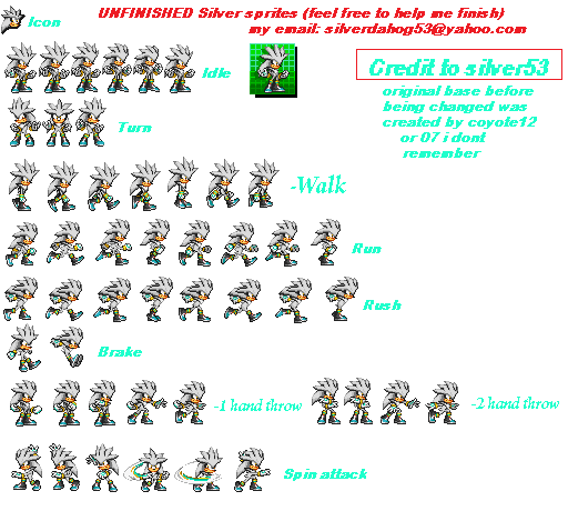 New unfinished silver sprites by silver53 on DeviantArt