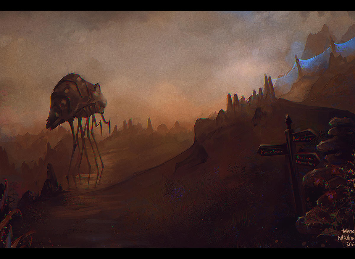 Masser and Secunda. Morrowind by Nikulina-Helena on DeviantArt