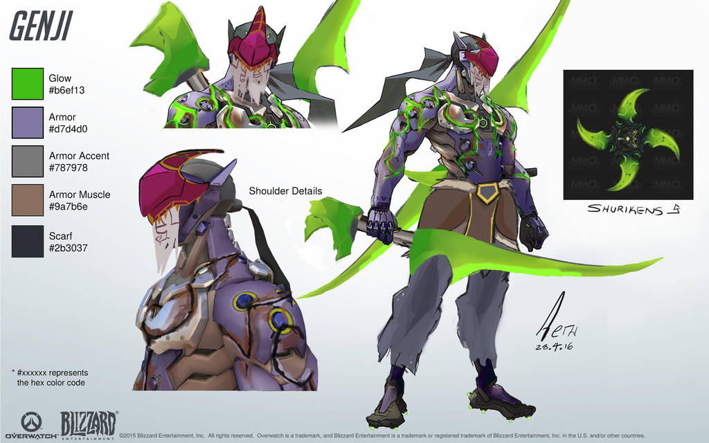 Demon Hunter Genji by aethage on DeviantArt Demon Hunter Genji by aethage on DeviantArt