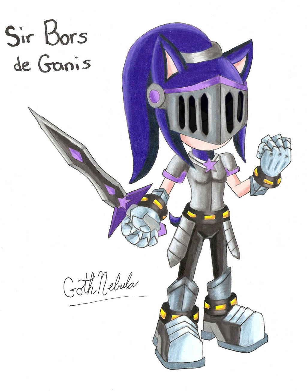 Sir Bors de Ganis and her sword by GothNebula on DeviantArt