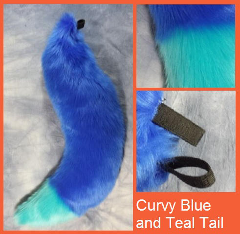 Curvy Blue and Teal Tail Commission by Lascivus-Lutra on DeviantArt