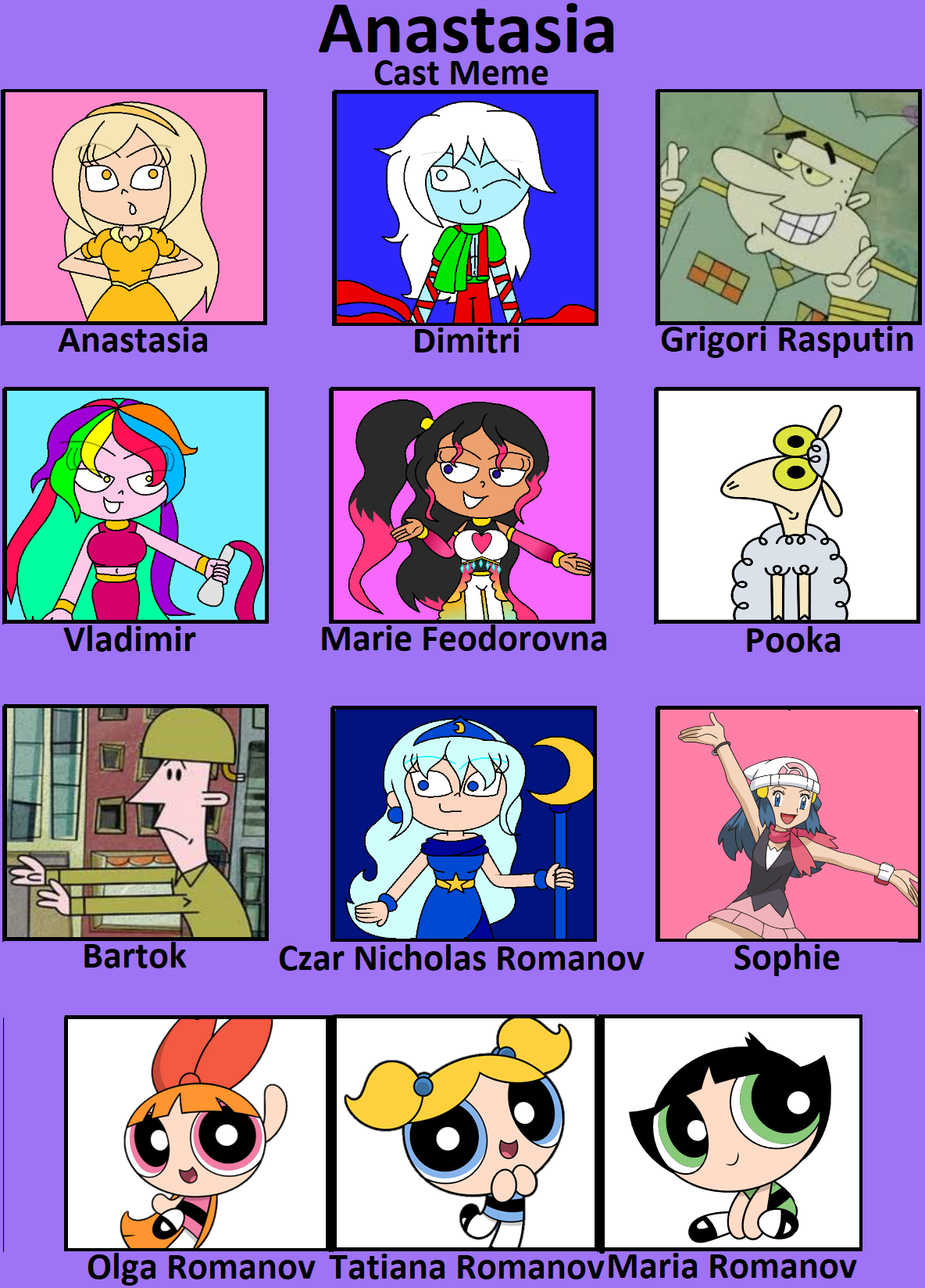 Anastasia Cast Meme by Blaze-On-Fire on DeviantArt