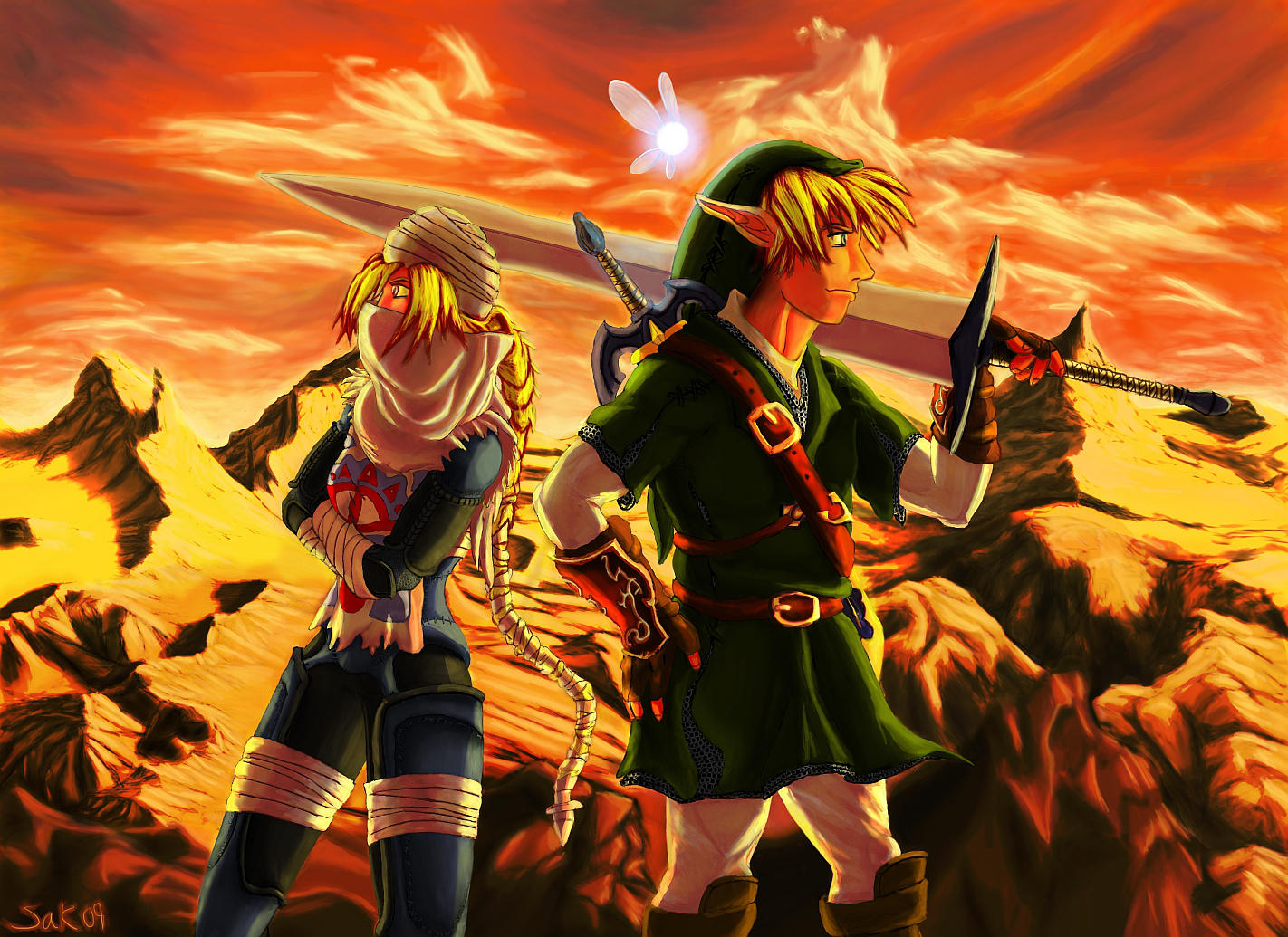 Sheik link in sunset by lakengubben on DeviantArt