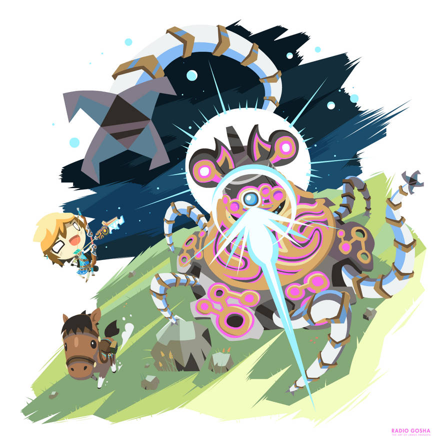 Zelda - Breath of the Wild - Guardian Fight by GoshaDole on DeviantArt