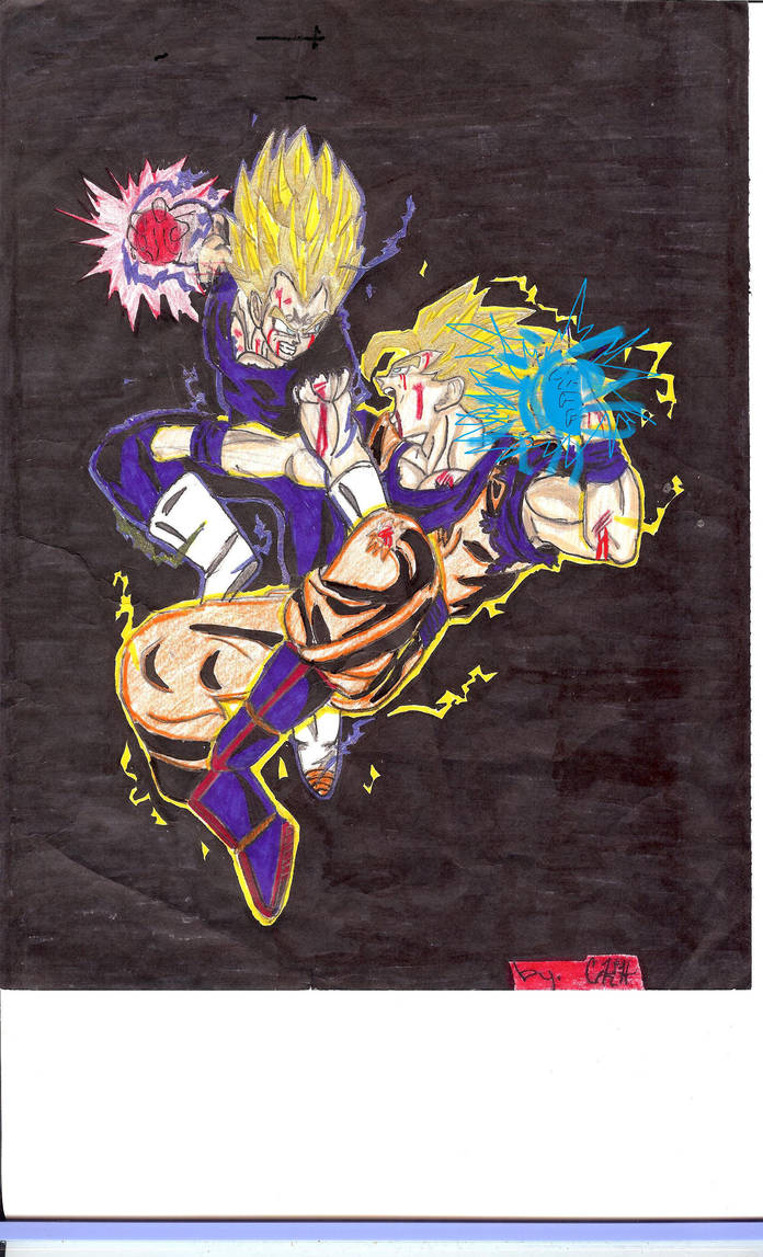 majin vegeta vs. ss2 goku by OVERLORD63 on DeviantArt