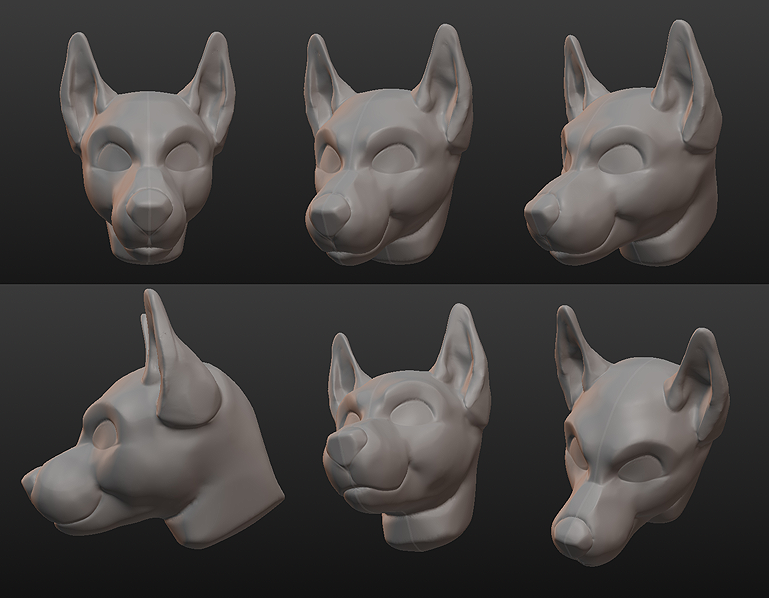 3D dog head model by Nijnn on DeviantArt