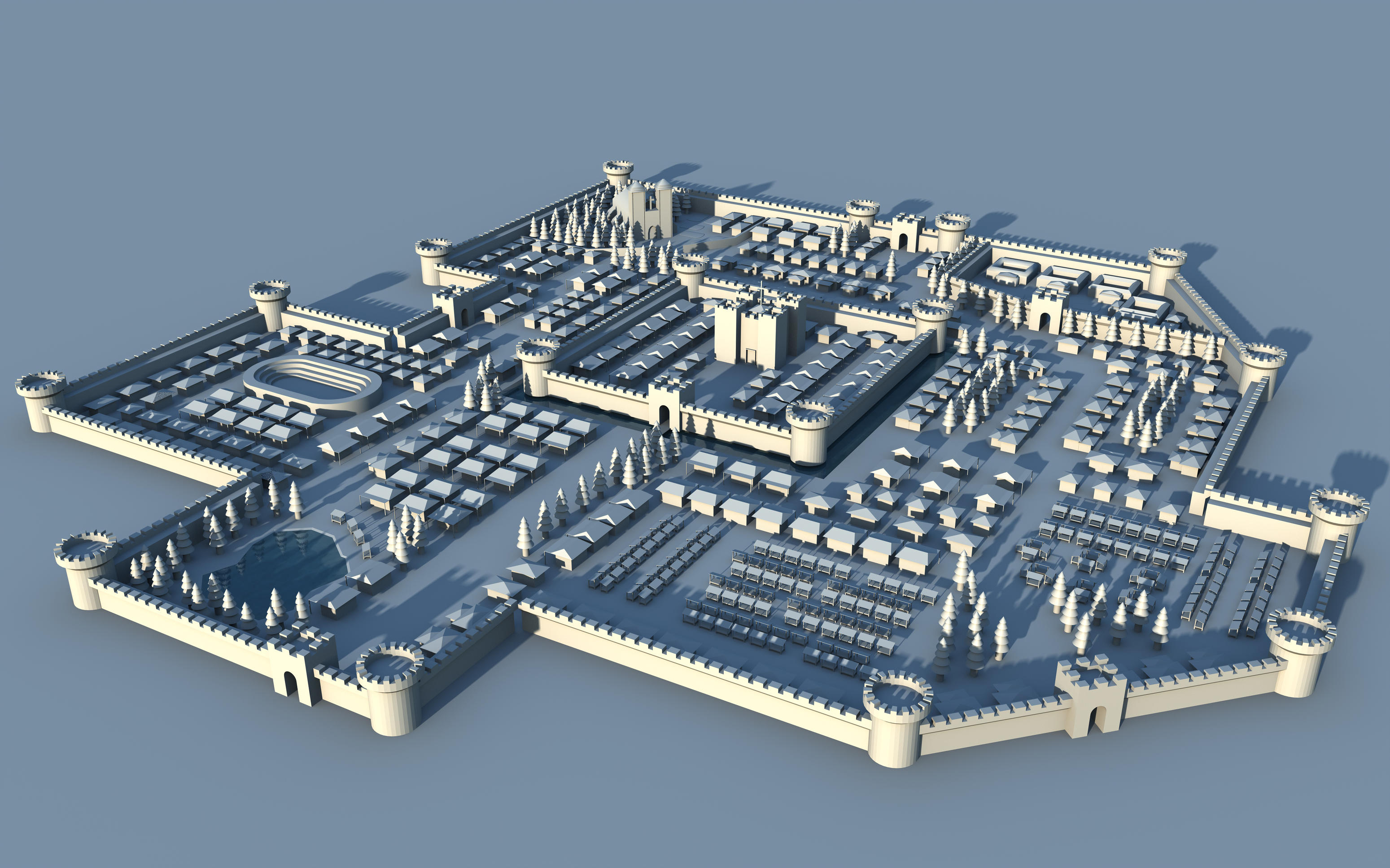 Medieval city - 3D map. by cr8g on DeviantArt