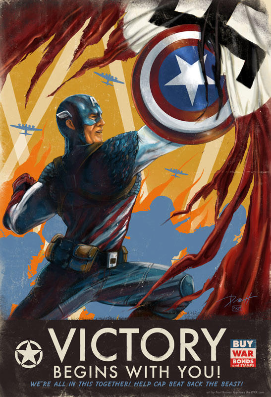Captain America Propaganda Poster by PaulRomanMartinez on DeviantArt