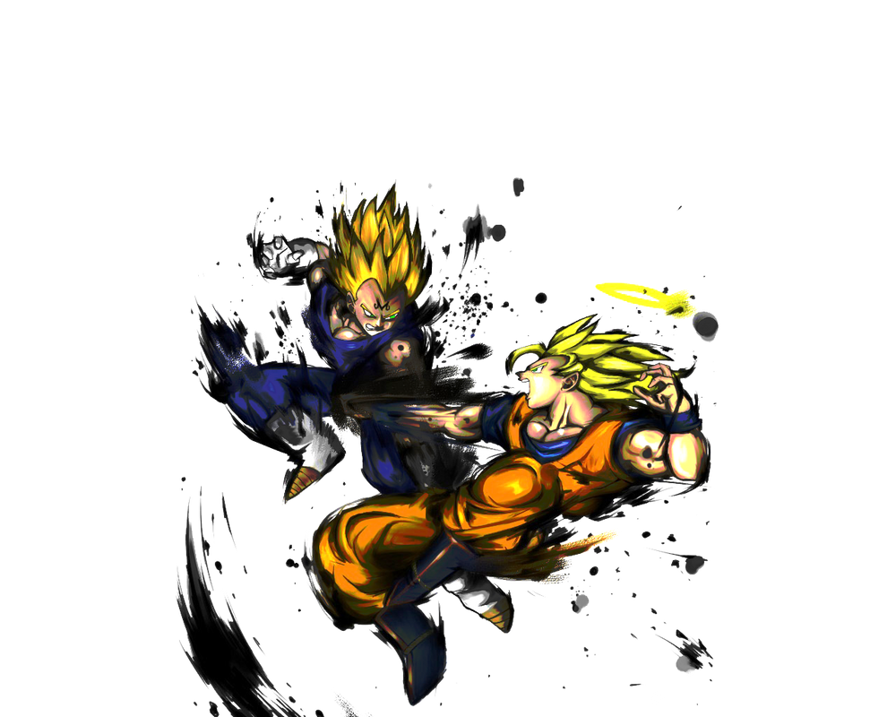 Goku and vegeta render fight by Supergoku37 on DeviantArt
