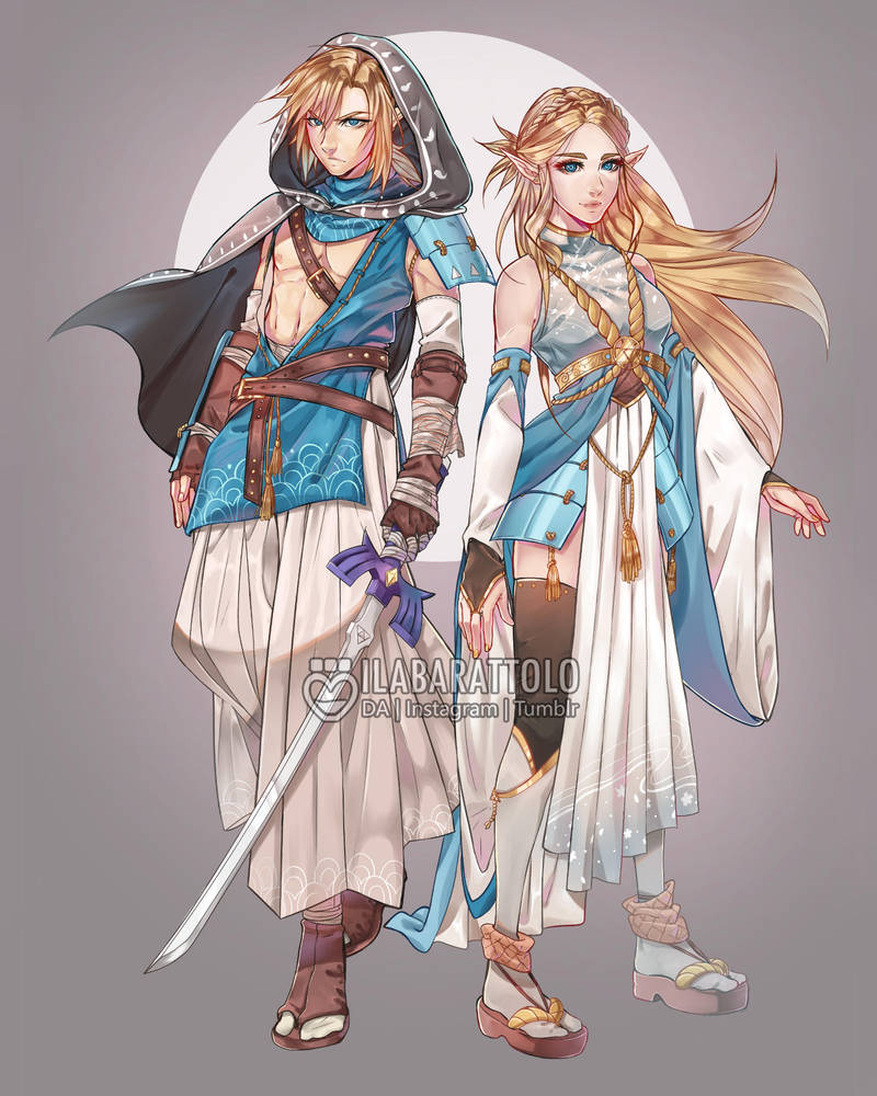 Link/Zelda Redesign by ilaBarattolo on DeviantArt