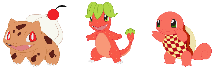 Pokemon Sweet Version Starters by JanethePegasus on DeviantArt
