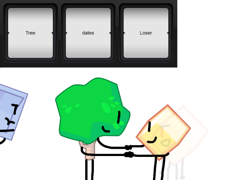 BFB/BFDI Slot : Tree x Loser by EskieTheFlipper on DeviantArt