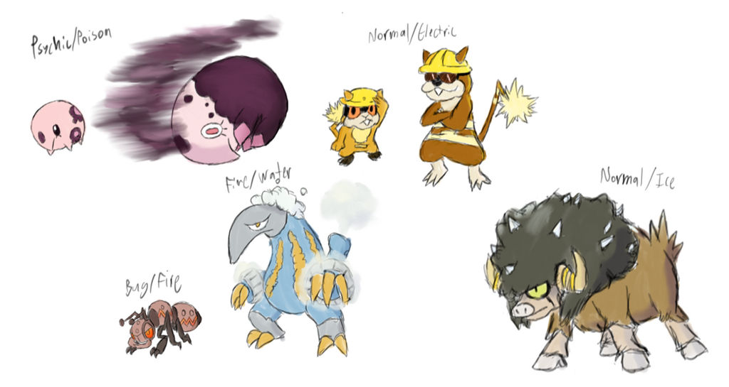 Fakemon: A bunch of Unova 'mon regional variants by Ryan-Knight on ...