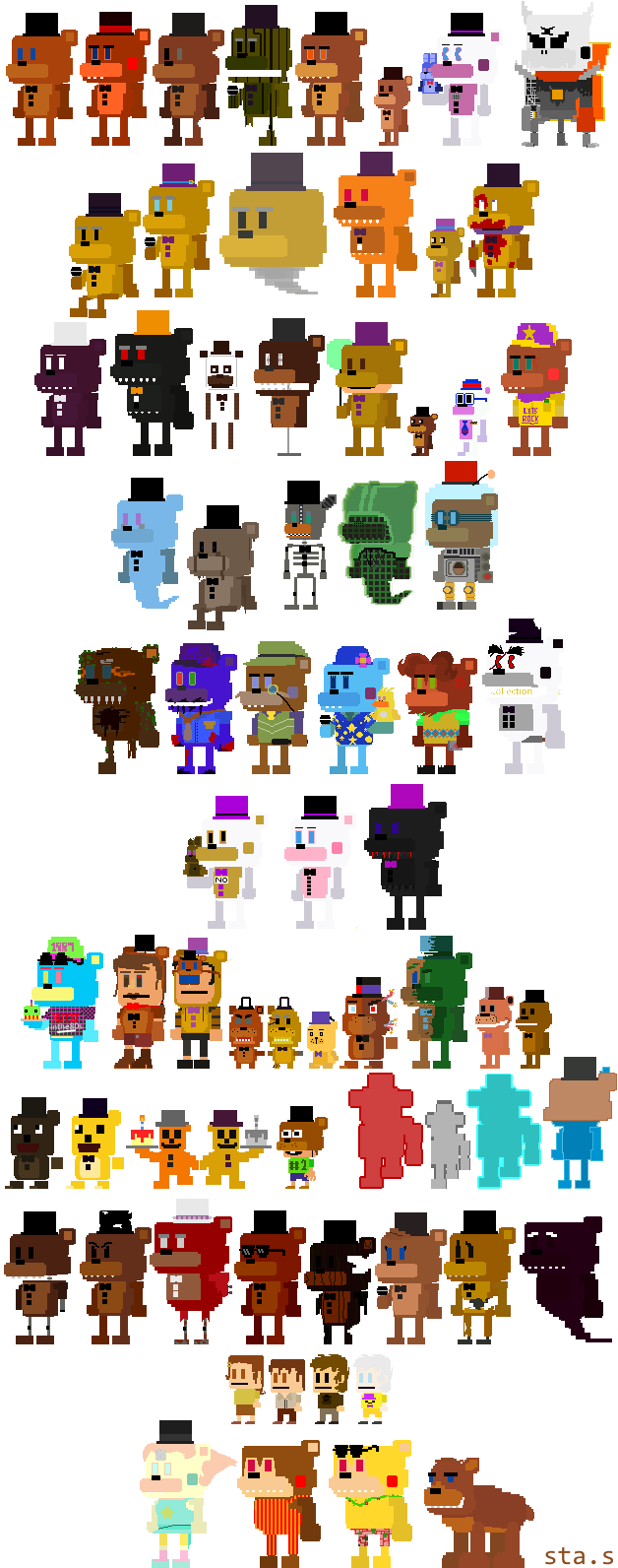 Fredland Classic Mode: Freddy sprites by realshow on DeviantArt