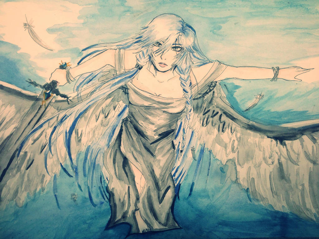 Angel with Sky Blue Hair by ShooterGirl on DeviantArt