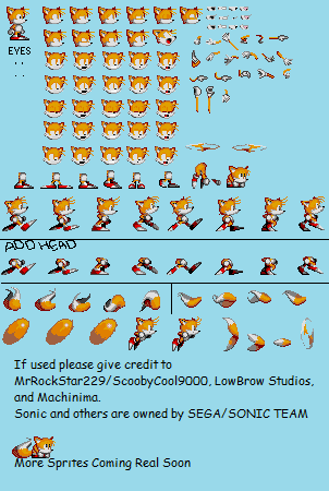 Sonic For Hire- Tails Sprite Sheet by MrRockStar229 on DeviantArt