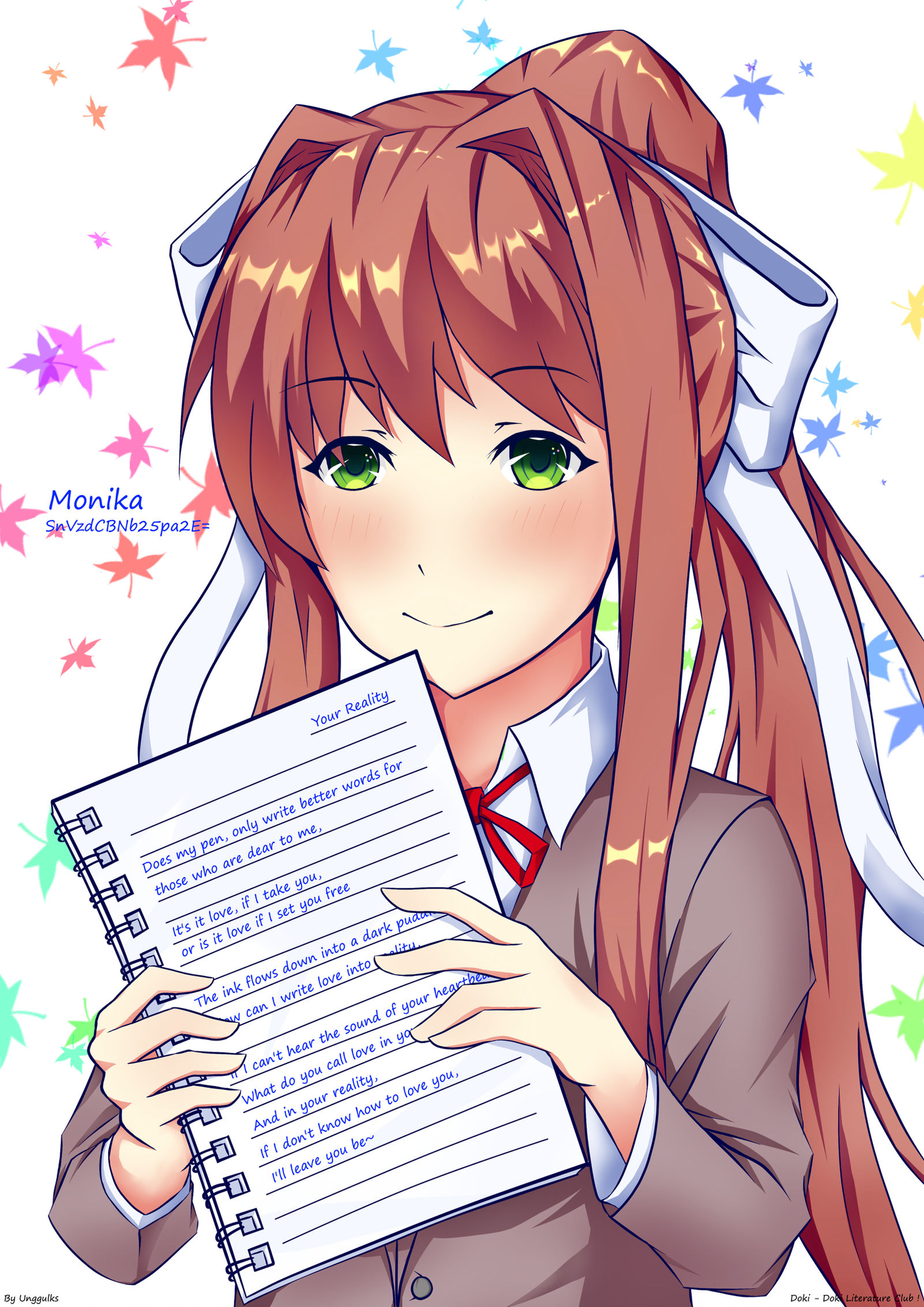 Just Monika by MoonScythe09 on DeviantArt
