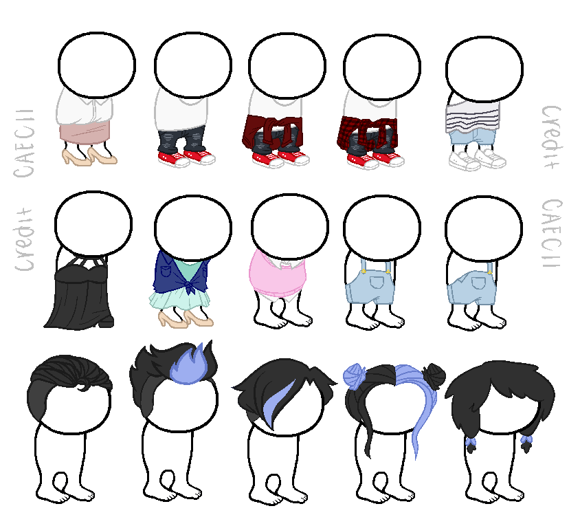 more misc hs sprite bases (hair and clothes) by caecii on DeviantArt