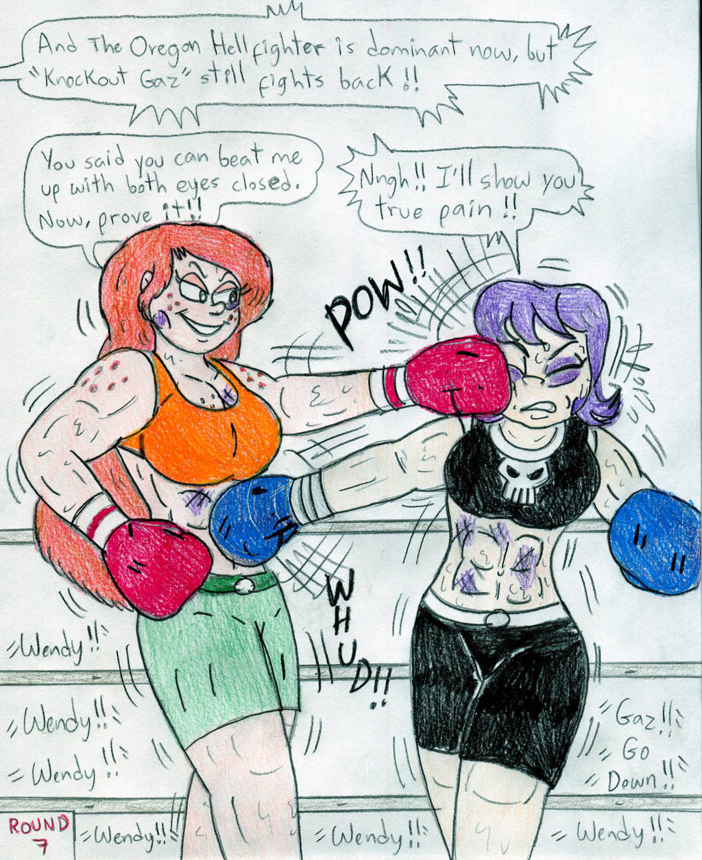 Boxing Wendy Corduroy vs Gaz Membrane by Jose-Ramiro on DeviantArt