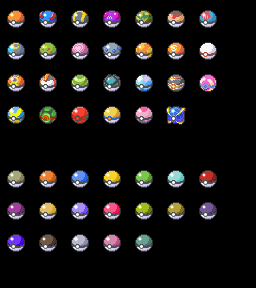 All Pokeballs and Typeballs Bag Sprite Tiles by HimuraKenshin2010 on ...