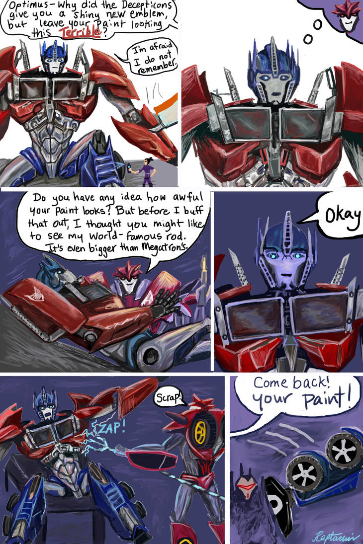 The real reason Orion Pax didn't get a paint job by raptarrin on DeviantArt