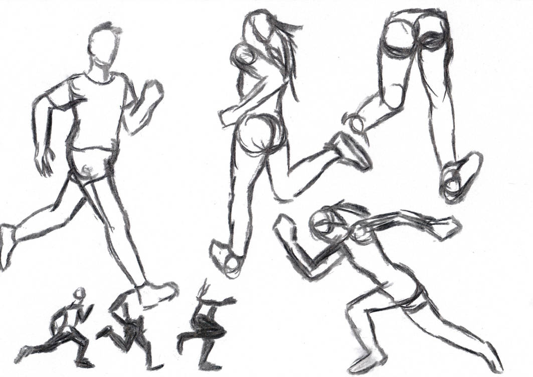 Running poses by Wyvarie on DeviantArt