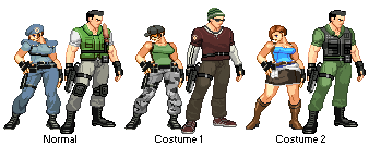 Resident Evil Remake costumes sprite. by juniorbunny on DeviantArt