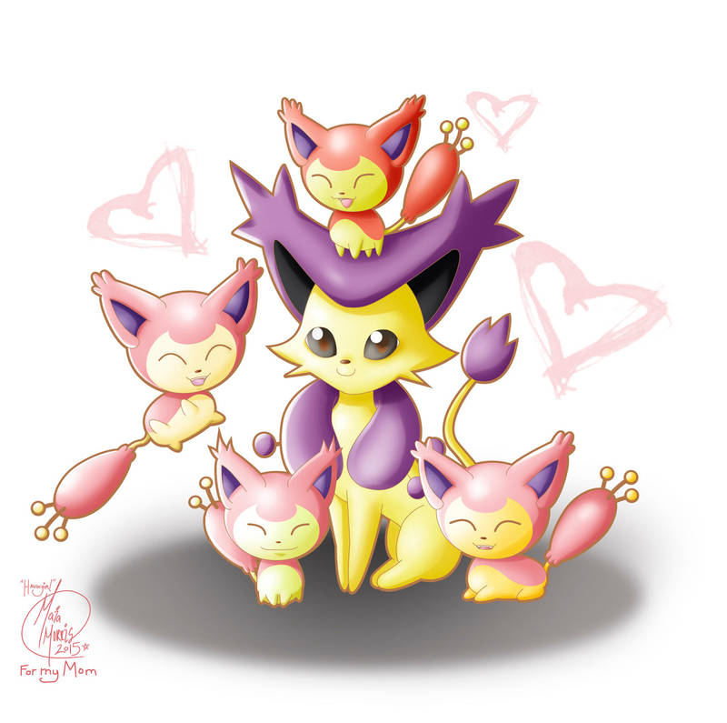 Mama Delcatty and Her Baby Skitty by HavocGirl on DeviantArt