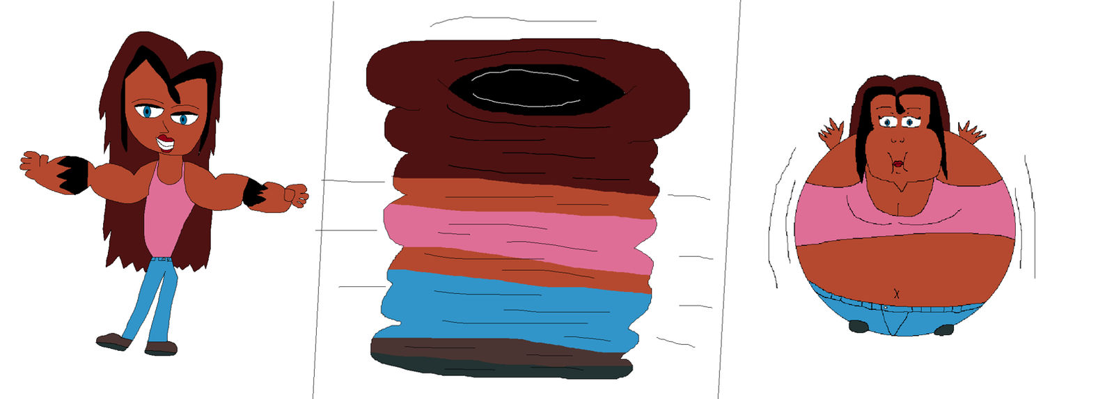 Princess Shani Spins from Muscles to Inflation by Azel98 on DeviantArt