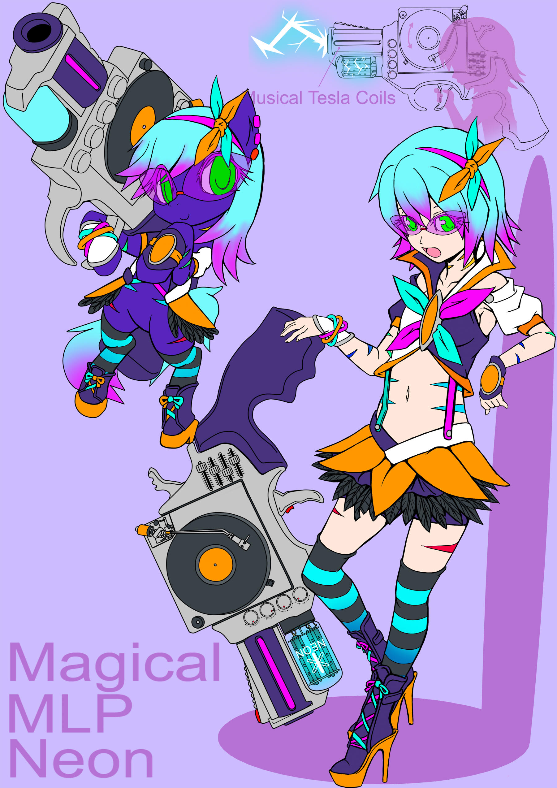 Magical mlp Neon(Design Test) by skyshek on DeviantArt