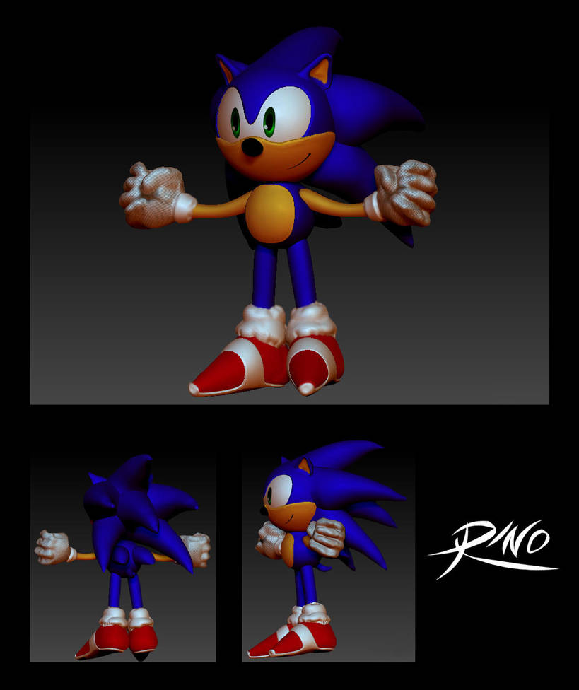 Sonic 3D by R-no71 on DeviantArt