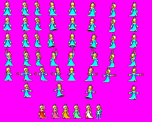 8-bit Rosalina MM8BDM skin sprites 2.0 by geno2925 on DeviantArt