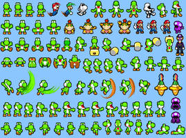 Yoshi Battle Sprite Sheet by MCI790 on DeviantArt