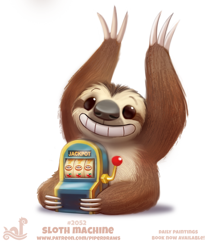 Daily Paint 2052# Sloth Machine by Cryptid-Creations on DeviantArt