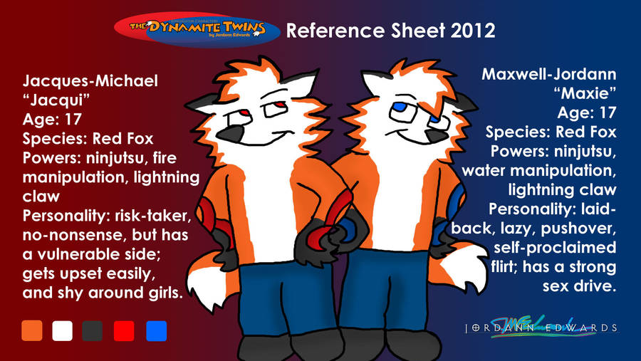 The Dynamite Twins Reference Sheet 2012 by JWthaMajestic on DeviantArt