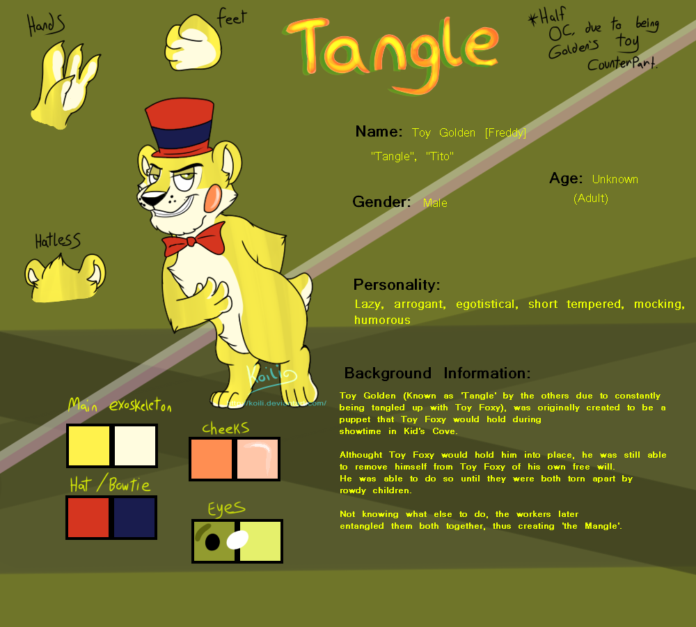 FNaF OC - Tangle Reference by Koili on DeviantArt