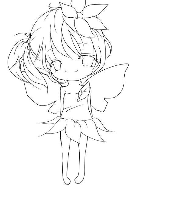 Lineart Chibi : Nature by miuruncaplines on DeviantArt